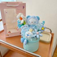 China Small flower box cylindrical doll bouquet finished product for girlfriend doll creative gift Christmas gift souvenir for sale
