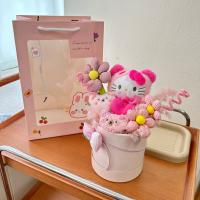 China Small flower box cylindrical doll bouquet finished product for girlfriend doll creative gift Christmas gift souvenir for sale