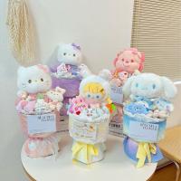 China Chinese Valentine's Day Handmade Doll Bouquet Big-Eared Dog Design Perfect Gift for Birthday or Souvenir Multiple Color for sale