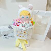 China Chinese Valentine's Day Handmade Doll Bouquet Big-Eared Dog Design Perfect Gift for Birthday or Souvenir Multiple Color for sale