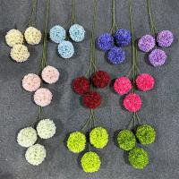 China Pompom simulation faux flower bouquet for wedding floor arrangement, high-end decorative landscaping for wedding setup for sale