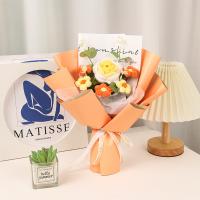 China Sunflower and Rose Handmade Knitted Yarn Flower Bouquet Perfect Gift for Valentine's Day Women's Day and Mother's Day for sale