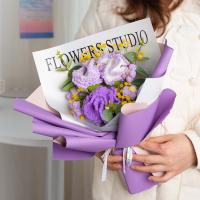 China 40x30cm Carnation Knitted Yarn Bouquet Beautiful Mother's Day Present for sale
