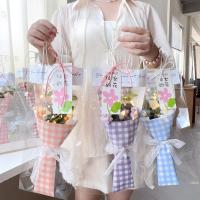China Mother's Day Pastel Bouquet - Hand-Knitted Puff Flowers with Plush Yarn for sale