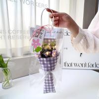 China Mother's Day Pastel Bouquet - Hand-Knitted Puff Flowers with Plush Yarn for sale