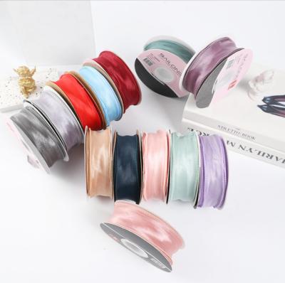 China Fish tail yarn packaging ribbon wholesale cake ribbon yarn flower shop floral DIY flower ribbon gift box chiffon ribbon for sale