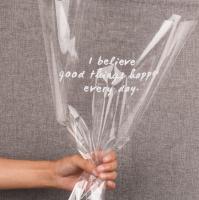 China Wholesale popular English flower bags, opp flower wrapping paper, rose bouquet packaging bags, transparent bags for sale