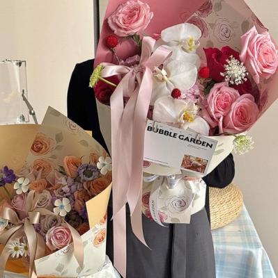 China Mother's Day Eternal Night Starry River flower wrapping paper, thickened rose bouquet wrapping, flower paper, flower art, flower shop handmade materials for sale