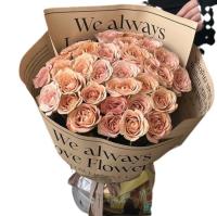 China Xihua Mirror's new Maillard style poster, bouquet wrapping paper, waterproof pearlescent film, special wholesale for flower shop materials for sale