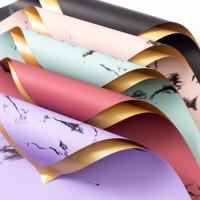 China Best-selling gilded marble patterned flower bouquets, packaging paper, flower wrapping paper, flower shop materials, gifts, and floral art for sale