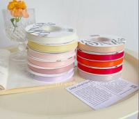 China 1cm milk silk double-sided matte ribbon Korean thick satin ribbon handmade DIY bow ribbon bouquet tie for sale