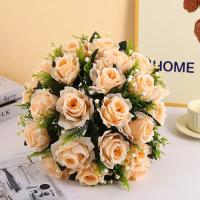 China Wholesale Wedding Faux Silk Fake Floral Bouquet Plastic Artificial Roses Flowers Balls for Wedding Centerpieces for sale