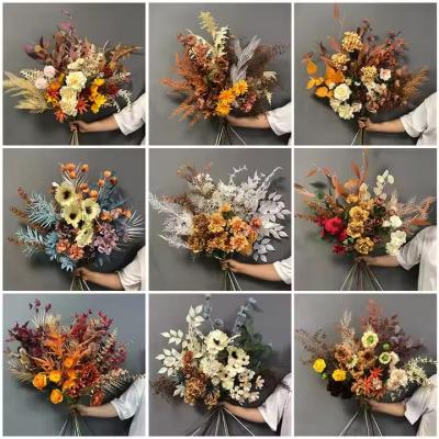 China Bouquet De Fleurs Artificielles Material Artificial Flowers for Home Wedding Decoration Bouquet for sale