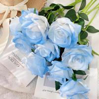 China Artificial rose bouquets, silk flowers, plastic flowers and artificial flowers for sale