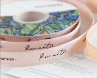 China 2.5cm solid color linen yarn flower ribbon bouquet ribbon flower shop material floral ribbon for sale