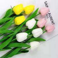 China Artificial Factory Tulip Flower Wedding PU Real Touch Fake Flowers Tuliper Decor Arrangement Bouquets Artificial Tulip for sale