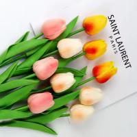 China Artificial Factory Tulip Flower Wedding PU Real Touch Fake Flowers Tuliper Decor Arrangement Bouquets Artificial Tulip for sale