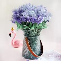 China 2025 Artificial Lavender Flower Bouquet 10 Heads Artificial Silk Lavender Bushes Flowers for Wedding Home Outdoor Decoration for sale