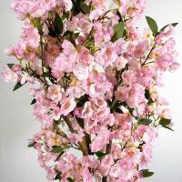 China 150cm Artificial Cherry Tree Pink Artificial Cherry Blossom Tree Artificial Plant for Garden Wedding Decoration for sale