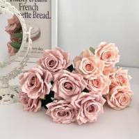 China Artificial silk rose bouquet wedding decoration for sale