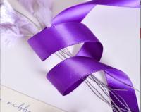 China Fairy Purple Ribbon Baking Packaging DIY Handmade Hair Accessories Color Ribbon Bouquet Binding Decorative Packaging Material Color Ding Belt for sale