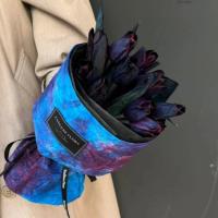 China Ink-wash stone texture paper, flower bouquet wrapping paper, gradient floating-dyed flower art packaging, flower wrapping paper materials for sale