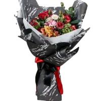 China The manufacturer wholesales Valentine's Day white marble-patterned flower bouquets, wrapping paper gifts, and DIY packaging gifts for flower shops for sale