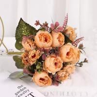 China Wholesale Wedding Faux Silk Fake Floral Bouquet Plastic Artificial Roses Flowers Balls for Wedding Centerpieces for sale
