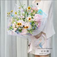 China Brilliant and colorful opp waterproof bag flower paper, laser paper, seven-color internet-famous film, wholesale materials for flower art materials in the flower shop for sale