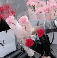 China Cross-border single bouquet wrapping paper, transparent single goddess single flower, single flower bag, English floral materials for sale