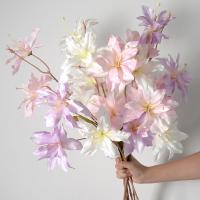 China Silk fabric lily wedding road guide home living room decoration artificial flower for sale