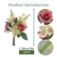 China Factory Direct Artificial Roses Flowers for Decoration Wedding Artificial Flower Bouquet for sale