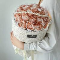China Hot Sale New Arrival Artificial Foam Eternal Soap Flowers Bouquet Valentine's Day Rose Gift for sale