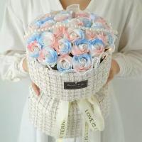 China Hot Sale New Arrival Artificial Foam Eternal Soap Flowers Bouquet Valentine's Day Rose Gift for sale