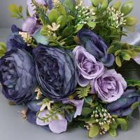 China High Quality Wholesale Wedding Bouquets Artificial Flowers Roses Brides Bridesmaids Hand Held Wedding Favors Valentines Day Gift for sale
