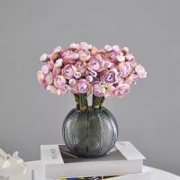 China 6 Heads Peony Bouquets Artificial Flowers Faux Peony Silk Flower for Wedding Home Decor for sale