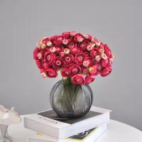 China 6 Heads Peony Bouquets Artificial Flowers Faux Peony Silk Flower for Wedding Home Decor for sale