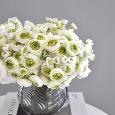 China 6 Heads Peony Bouquets Artificial Flowers Faux Peony Silk Flower for Wedding Home Decor for sale
