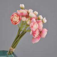 China 6 Heads Peony Bouquets Artificial Flowers Faux Peony Silk Flower for Wedding Home Decor for sale