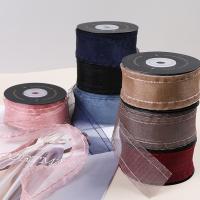 China Korean version transparent ribbon, snow gauze, snow textile, silk ribbon, colorful ribbon, cloth strip, bouquet packaging, DIY gift material for sale