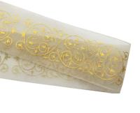 China Manufacturer customized 3.8cm wedding clothing, flower packaging, hot stamping, Korean gauze belt, handmade DIY gift packaging, gauze belt for sale