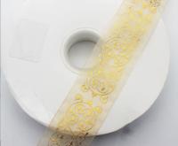China Manufacturer customized 3.8cm wedding clothing, flower packaging, hot stamping, Korean gauze belt, handmade DIY gift packaging, gauze belt for sale