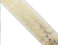 China Manufacturer customized 3.8cm wedding clothing, flower packaging, hot stamping, Korean gauze belt, handmade DIY gift packaging, gauze belt for sale