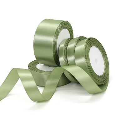 China Wholesale of Sage Green Ribbon, Fresh Flowers, Gifts, Decorative Packaging, Ribbons, Small Fresh Cross border Silk from Manufacturers Bring wholesale for sale