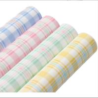 China Two-color checkered retro Ouya paper-wrapped flower paper checkered gift flower packaging bouquet wrapping paper wholesale materials for sale