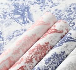 China European retro printed kraft paper flower packaging paper for sale