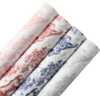 China European retro printed kraft paper flower packaging paper for sale
