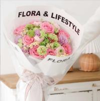 China Waterproof and simple flower bouquet wrapping paper, white English flower wrapping paper, floral pearlescent paper, gift and present materials for sale