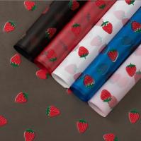 China Wholesale of foreign trade brushed strawberry matte waterproof flower wrapping paper, flower art packaging, semi-transparent flower paper materials for sale