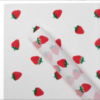 China Wholesale of foreign trade brushed strawberry matte waterproof flower wrapping paper, flower art packaging, semi-transparent flower paper materials for sale